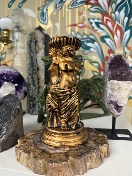 Gold Triple Goddess Sphere Stand – Witch's Way Craft - Thirteen Circles