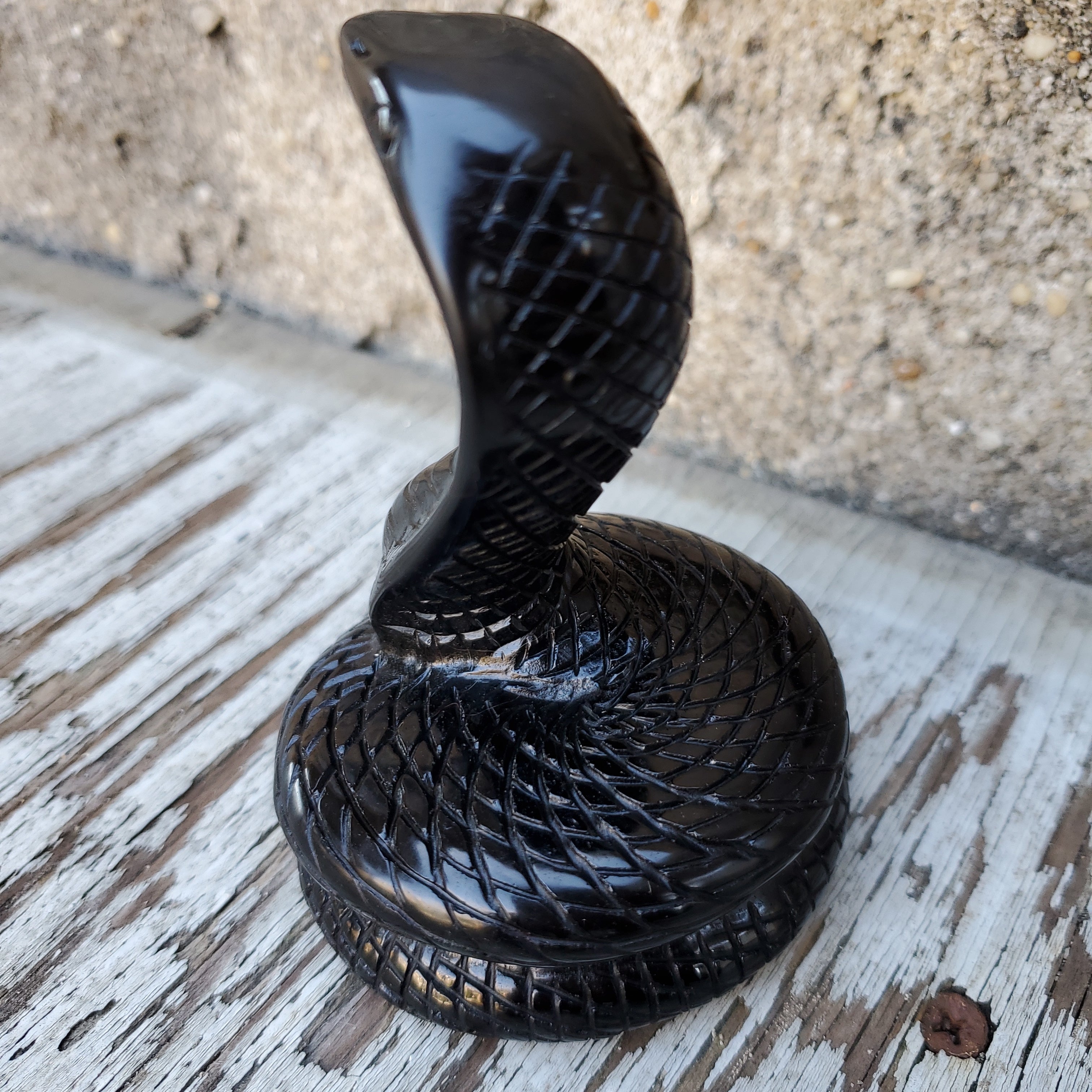 Obsidian Cobra Snake – Witch's Way Craft - Thirteen Circles