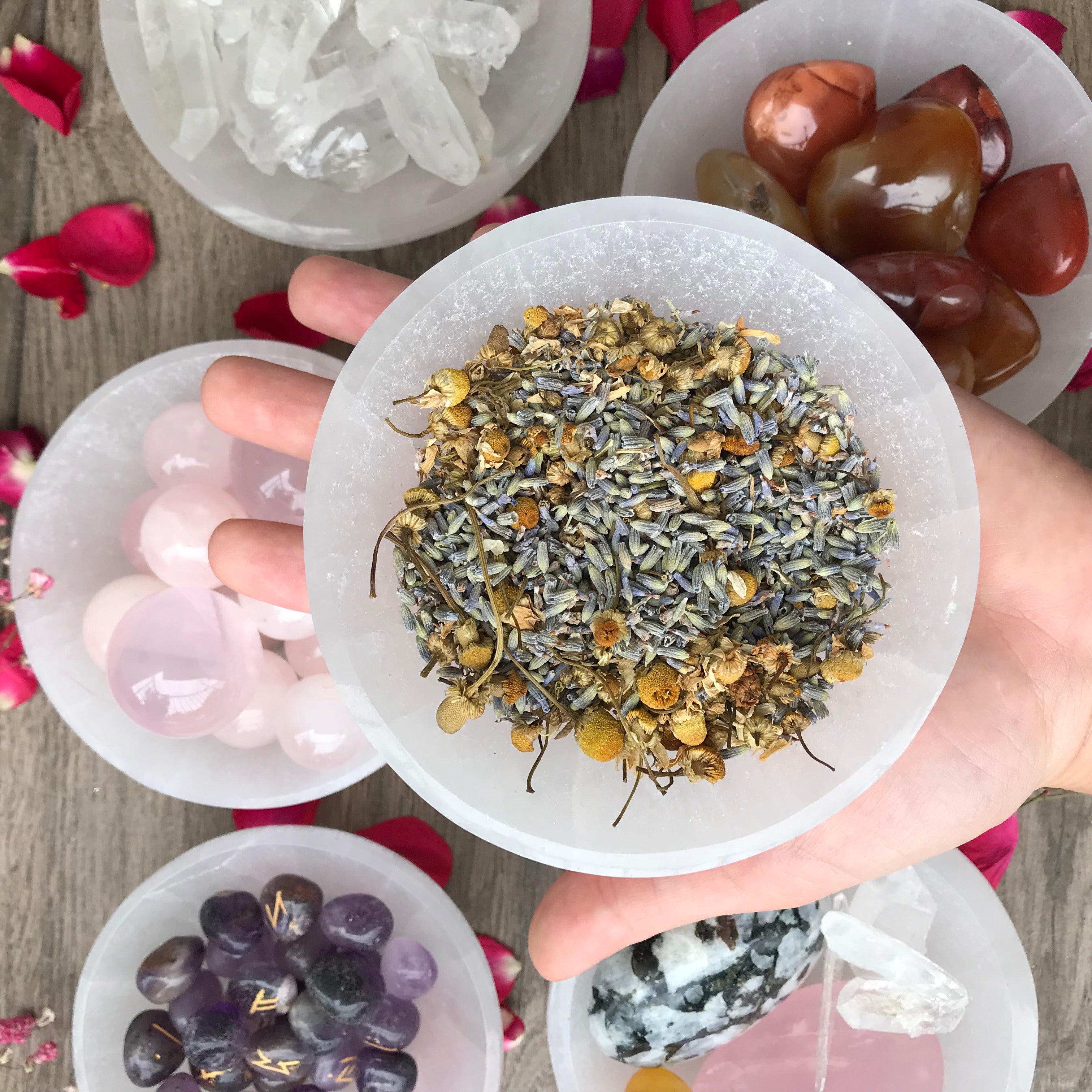 Selenite Crystal Bowl – Witch's Way Craft - Thirteen Circles